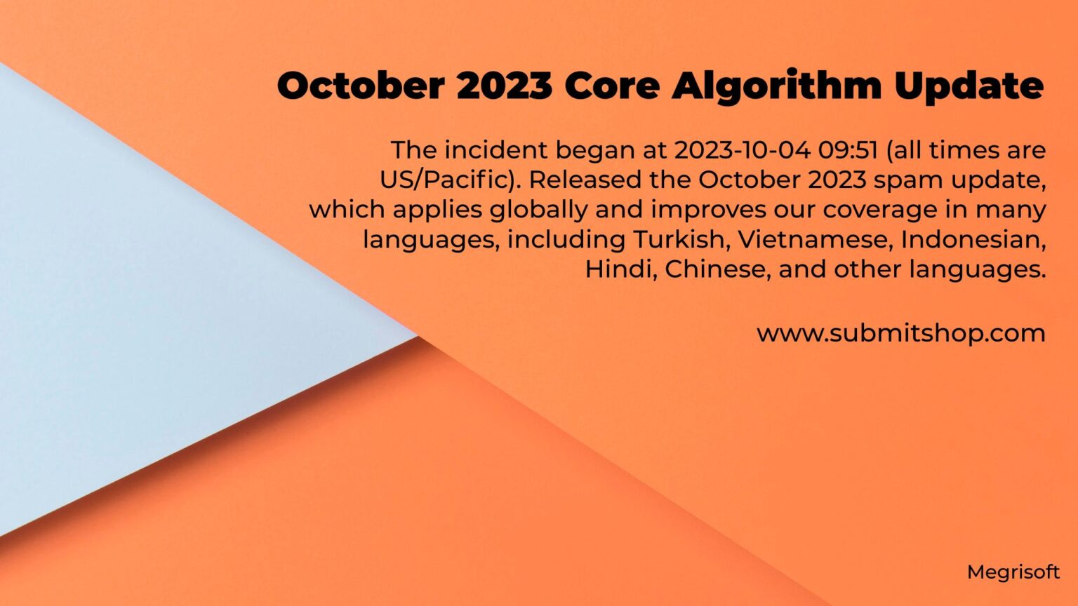 Google Incident Affecting Ranking Core Update Rolled Out October 2023 ...